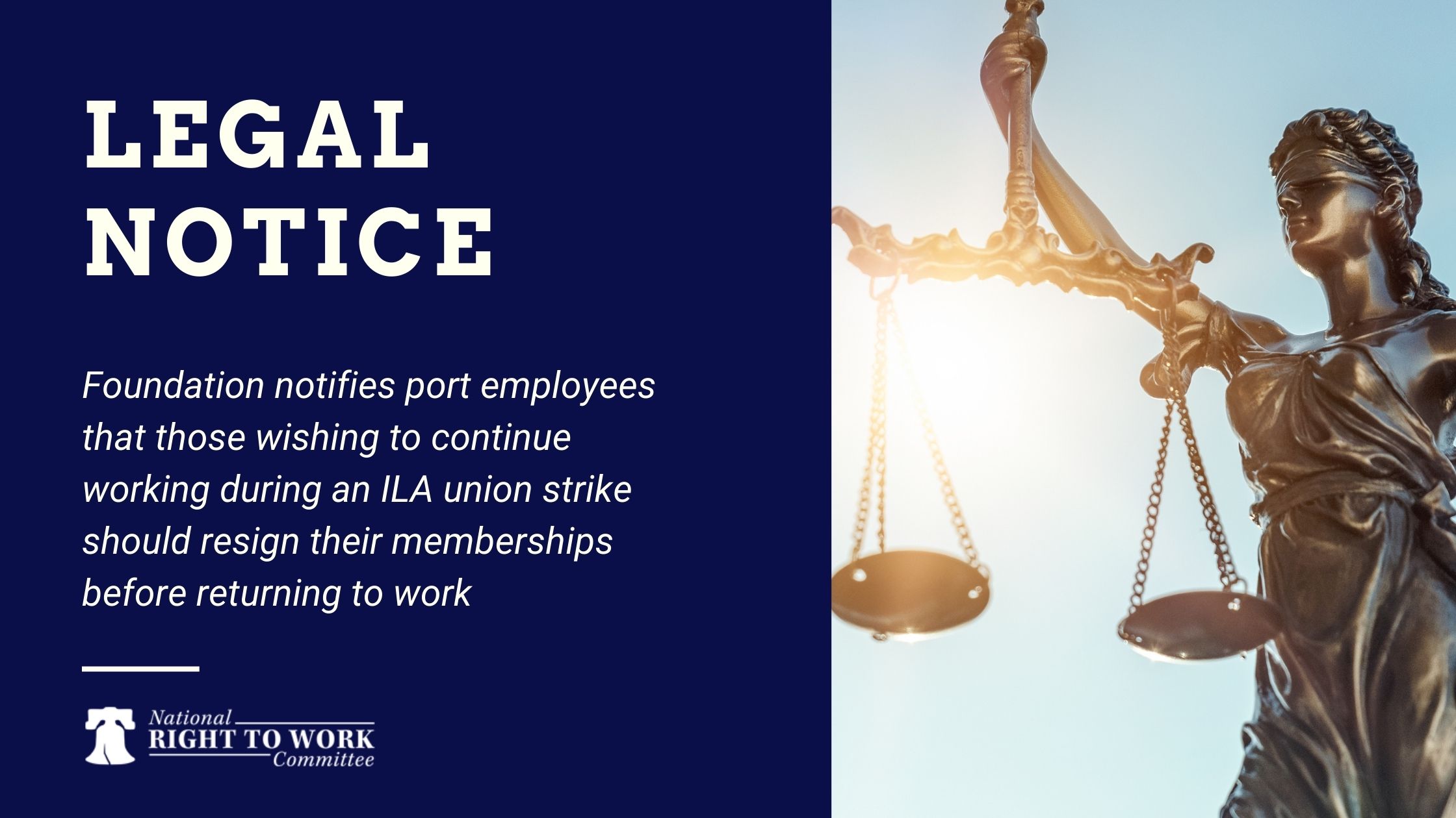 Special Legal Notice to Port Employees Impacted by ILA Union Boss ...